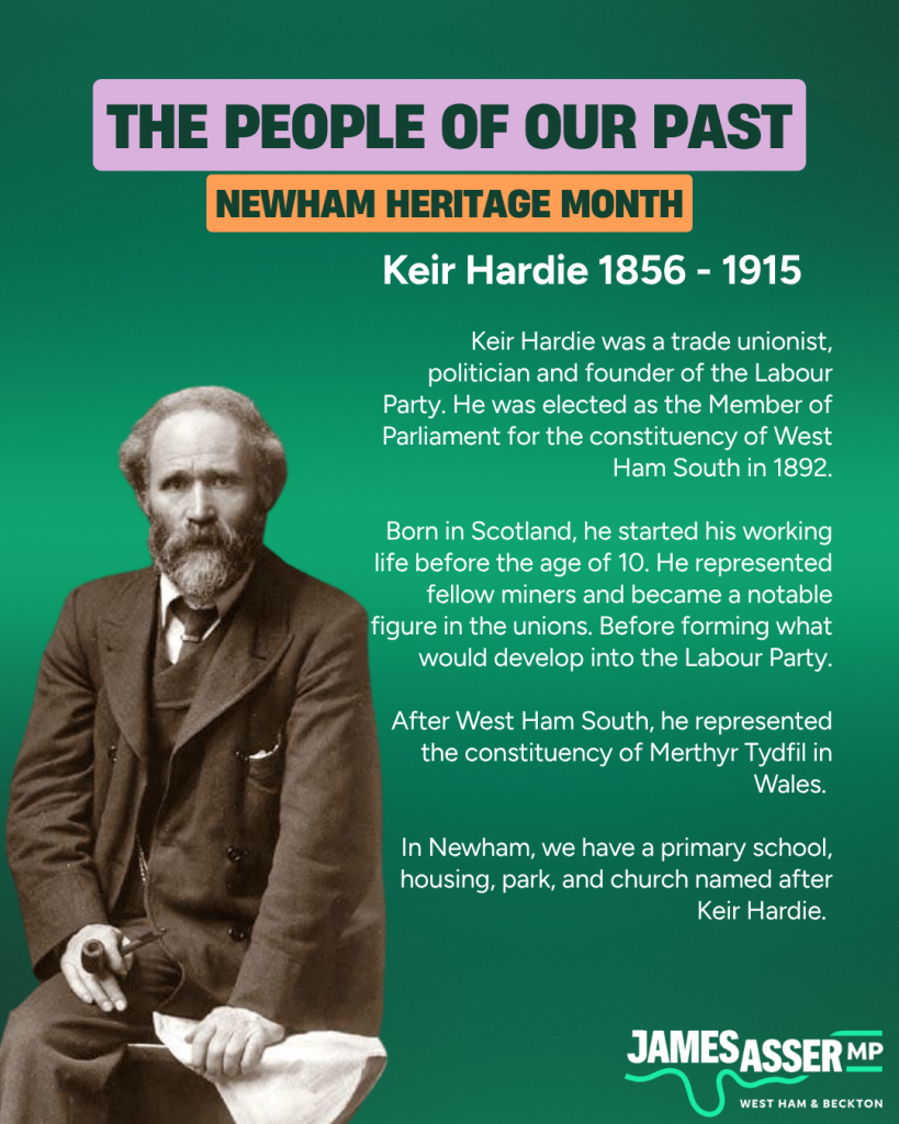 Our History - James Asser MP for West Ham and Beckton