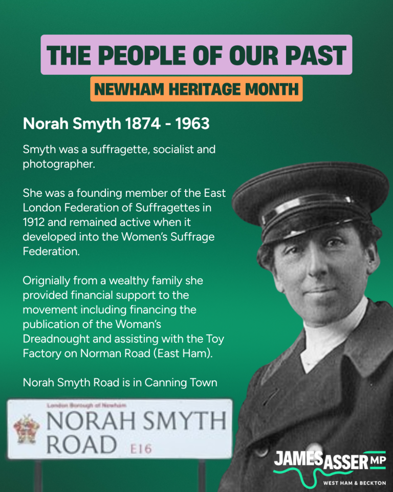 Our History - James Asser MP for West Ham and Beckton